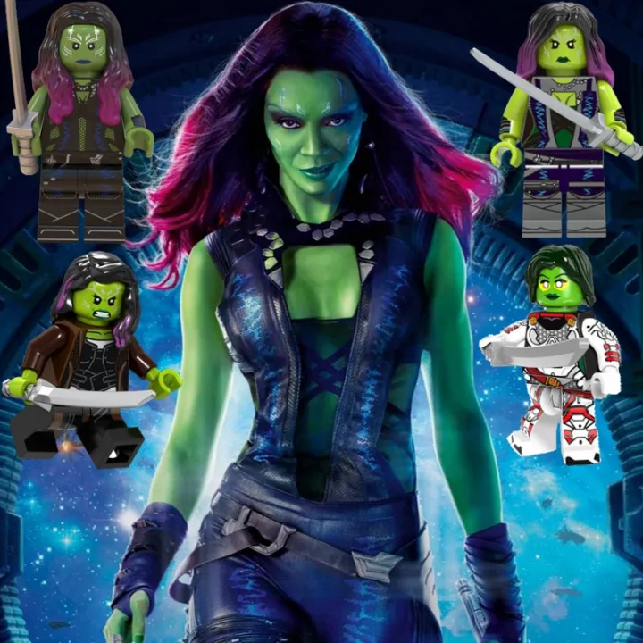 Guardians of the Galaxy Gamora Minifigures Marvel AvengersStar-Lord ...