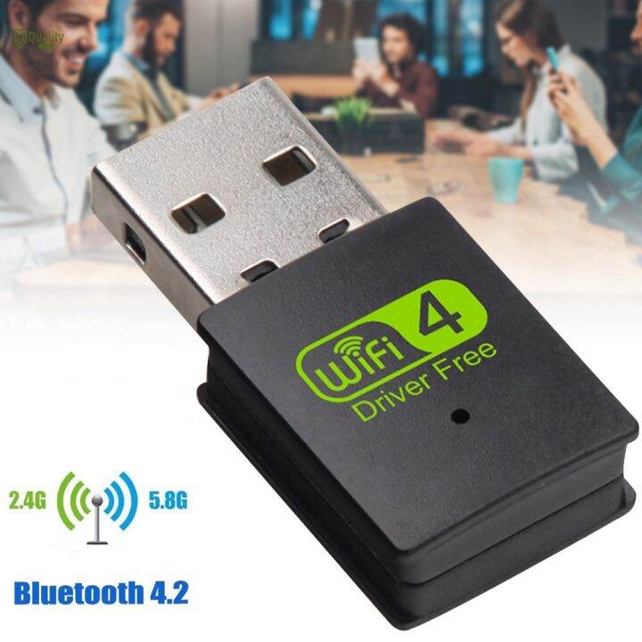 USB WiFi Bluetooth Adapter Dual Band Wireless External Receiver Dongle ...
