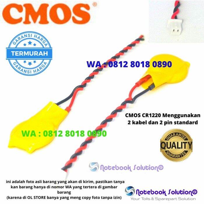 Baterai CMOS CR1220-3V Cable Universal utk labtop/netbook | Lazada Indonesia
