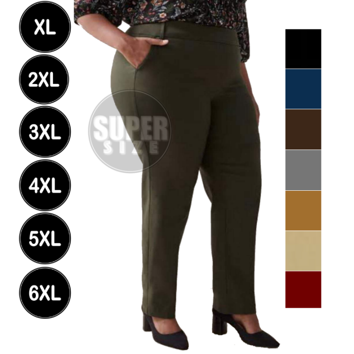 Plus Size Slacks Pants High Waist | Lazada PH