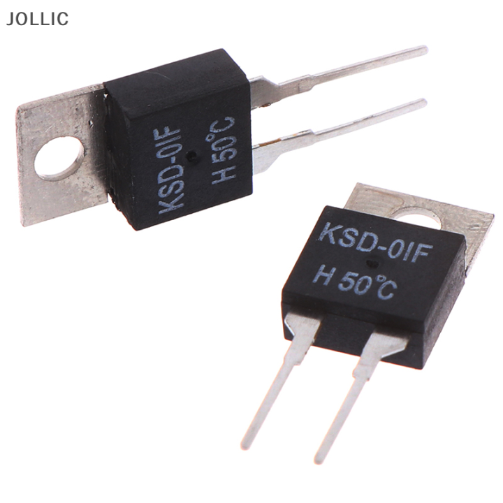 JOLLIC 2Pcs Normally Open Thermal Switch Temperature Sensor Thermostat ...