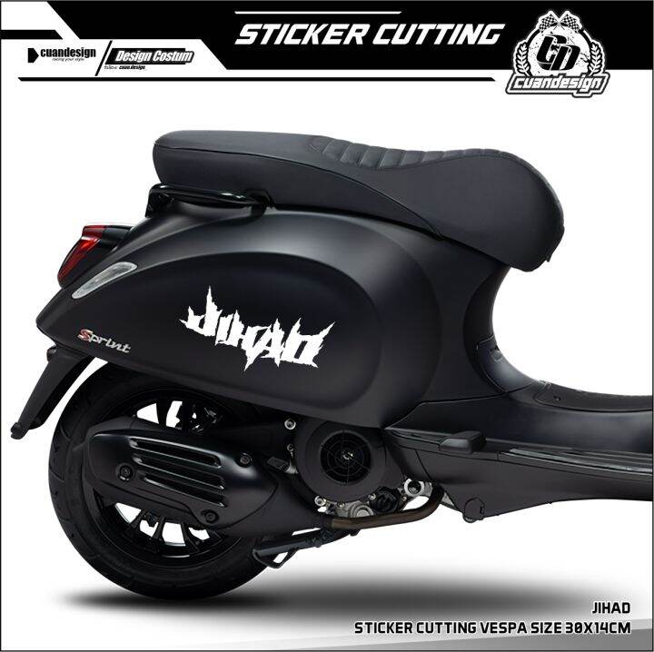 STICKER CUTTING STIKER MOTOR STRIPING CUTTING VESPA SC VSP SPRINT LX ...