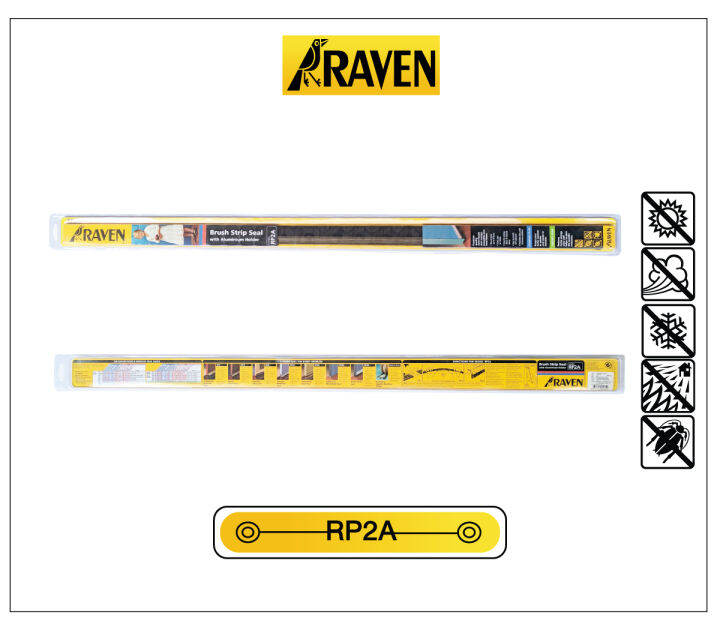 Raven (ราเวน) RP2A ขอบคิ้วกันฝุ่นแมลงขอบประตู ยาว 915 มม. | Lazada.co.th