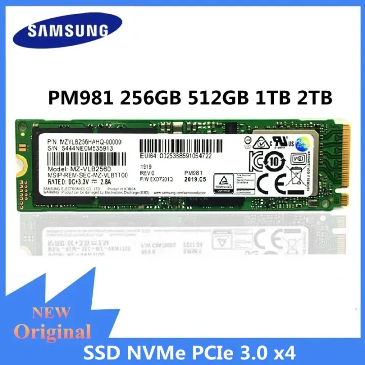 Original SAMSUNG PM981 2TB 1TB 512GB 256GB SSD M.2 Solid State Hard Disk M2 SSD NVMe PCIe 3.0 x4 ...