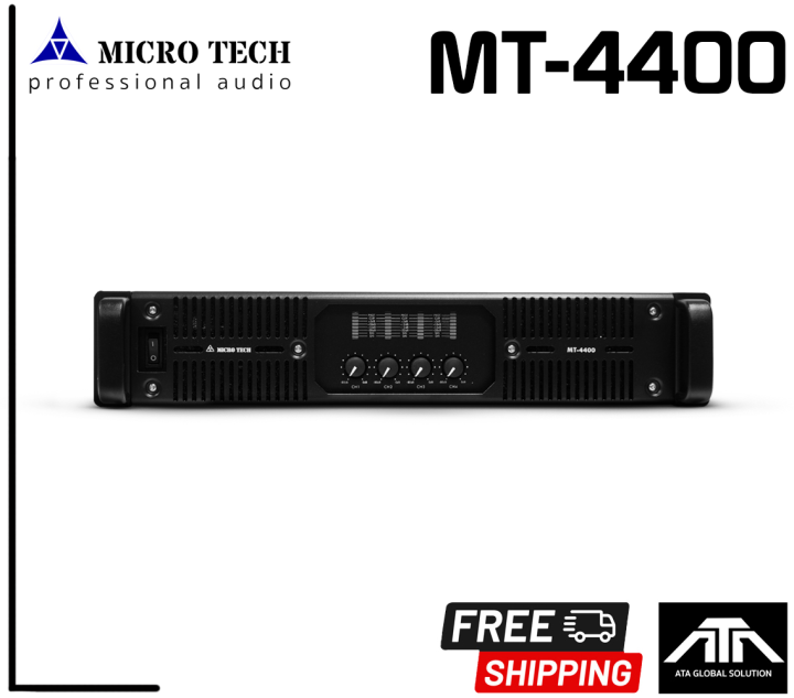 แถมเสื้อยืด MICROTECH MT-4400 MT4400 MT 4400 เพาเวอร์แอมป์ 4 ชาแนล ขยาย ...