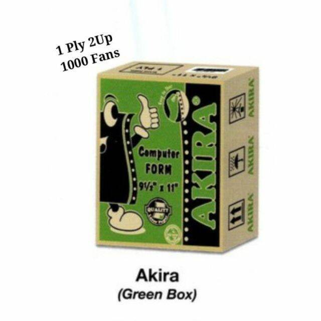 Akira 9.5" x 11" 1 Ply 2 UP 1000 Fans NCR Paper Computer Form (ALL ...