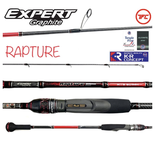 Expert Graphite Rapture Overhead & Spinning Jigging Rod Baitcast BC Jig ...