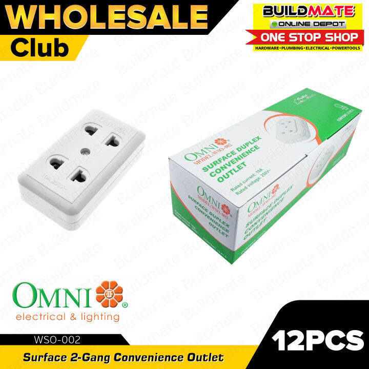 [WHOLESALE] (12PCS) OMNI Surface 2-Gang Convenience Outlet 10A 250V WSO ...