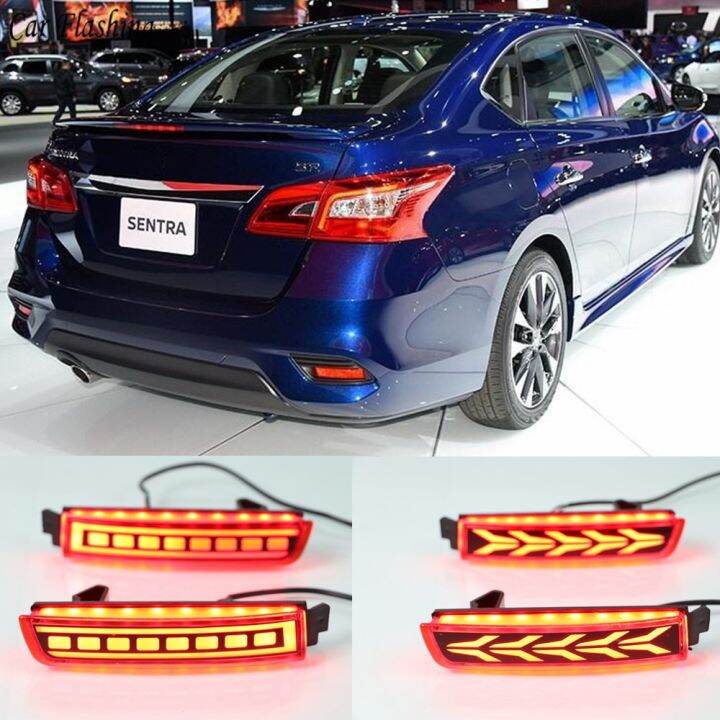 2Pcs Car LED Rear Fog Lamp Brake Light Rear Bumper Lamp For Nissan ...