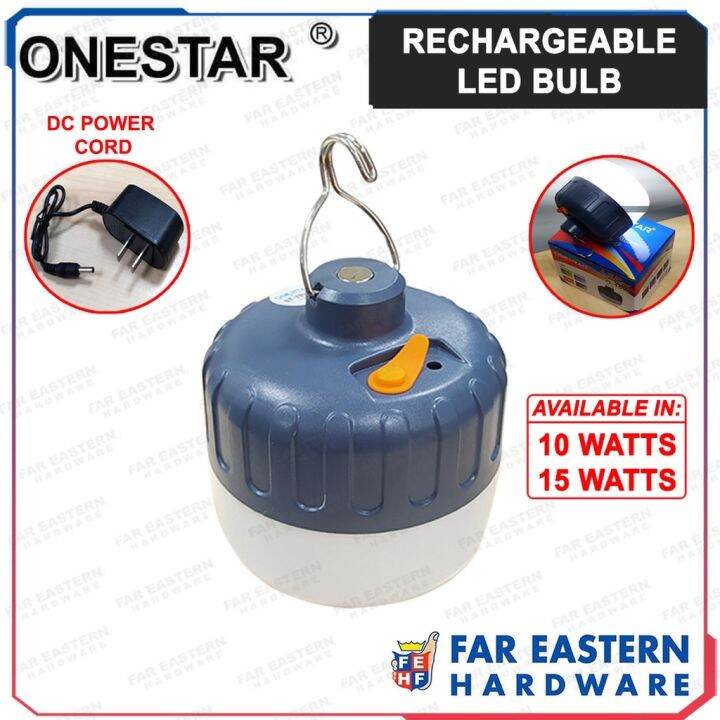 ONESTAR Rechargeable LED Bulb / Emergency Light 10W 15W | Lazada PH