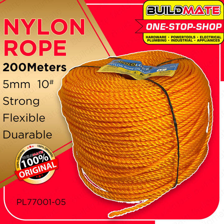 Nylon Rope 200m 5mm #10 HIGH QUALITY [RANDOM COLOR] •BUILDMATE• | Lazada PH