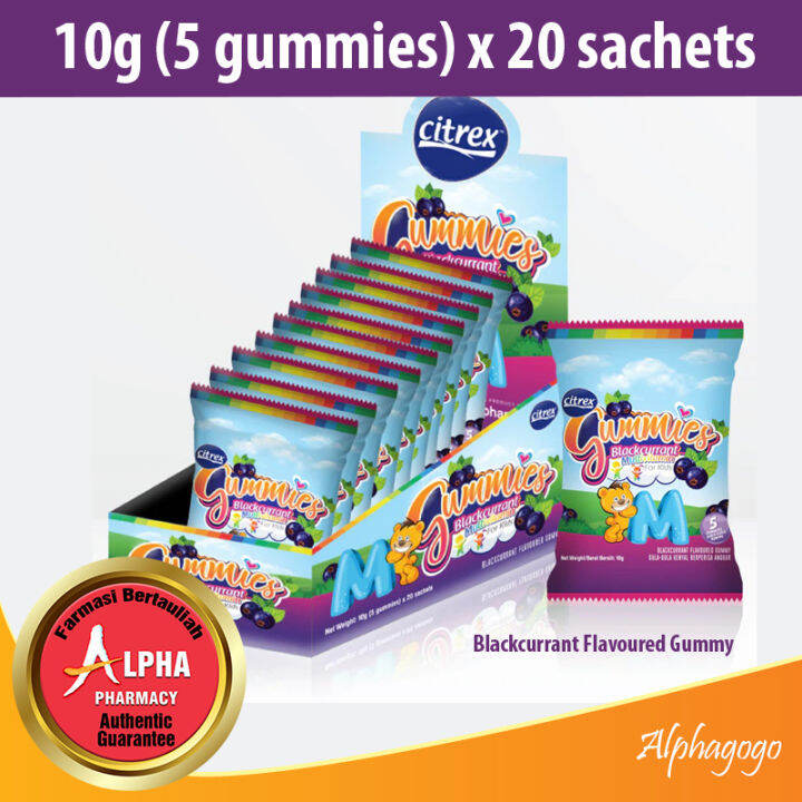 CITREX Gummies Multivitamin For Kids (Blackcurrant) 10g (5 gummies) x ...