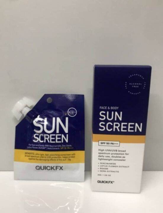 QuickFX Face and Body Sun Block SPF50 PA+++ (30g / 10g) * SOLD PER ...