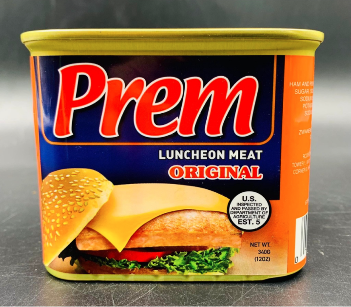 Prem Luncheon Meat Original 340g Ready to eat canned meat Spam Premium ...