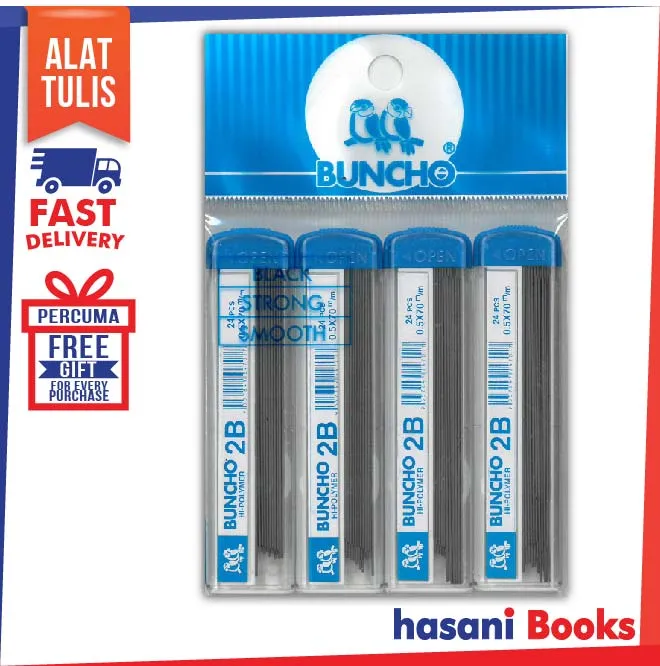 HASANI BUNCHO PENCIL LEAD BUNCHO 0.5MM 2B 4S 9557849247048 | Lazada
