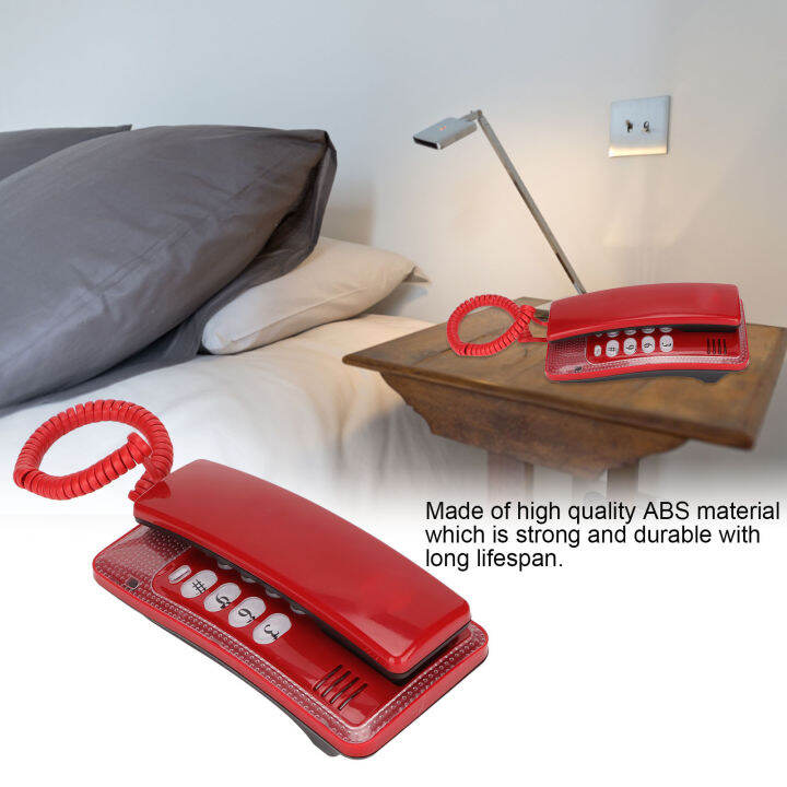 KXT‑438 โทรศัพท์บ้านแบบมีสายติดผนังพร้อมฟังก์ชันปิดเสียงแฟลชด่วนสำหรับบ้าน โรงแรม โรงเรียน ...