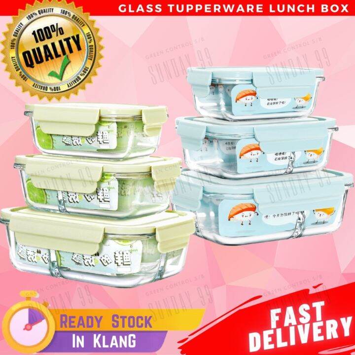 Glass Lunch Box Glass Food Container Glasslock Tupperware Stock In ...