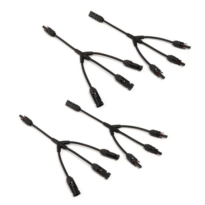 4 PCS Y Type Male Female Solar Panel Cable Connector Solar Cable Y ...