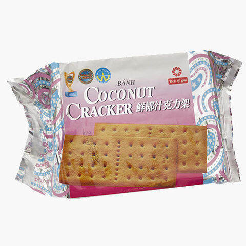 Bánh Quy Coconut Cracker Jessica Bạc Vuông (Gói 178g) | Lazada.vn