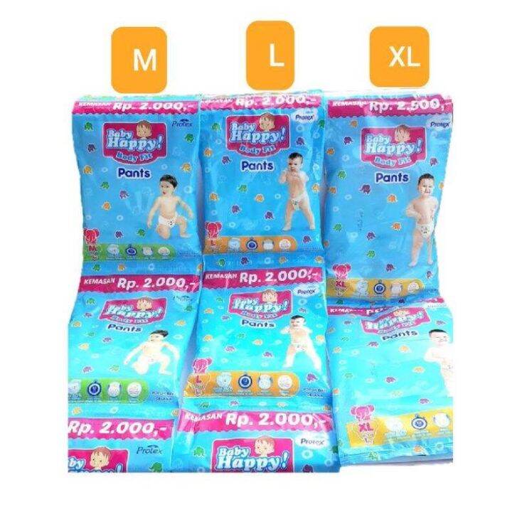 Baby Happy Diaper Popok Pants 1 Renceng Isi 6 Sachet All Variant Size ...