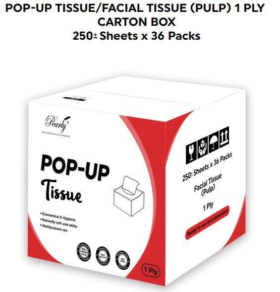 1 Ply - Pop Up / HBT Tissue Single Pull Paper / Virgin Pulp Hygiene ...