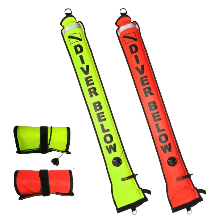 【A HOT】 4FT Scuba Diving Surface Marker Buoy Signal Tube Diver ...