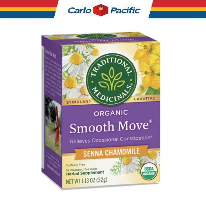 Traditional Medicinals Smooth Move Tea-Senna Chamomile 16 Teabags ...