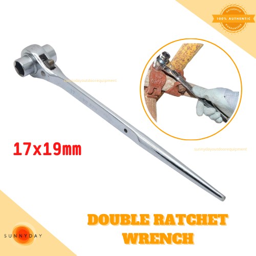 Double socket Ratchet Wrench 17x19mm heavy duty | Lazada PH