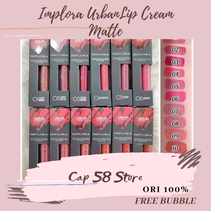 LIPSTIK IMPLORA CREAMY LIP MATTE NO. 1 - 12 | Lazada Indonesia