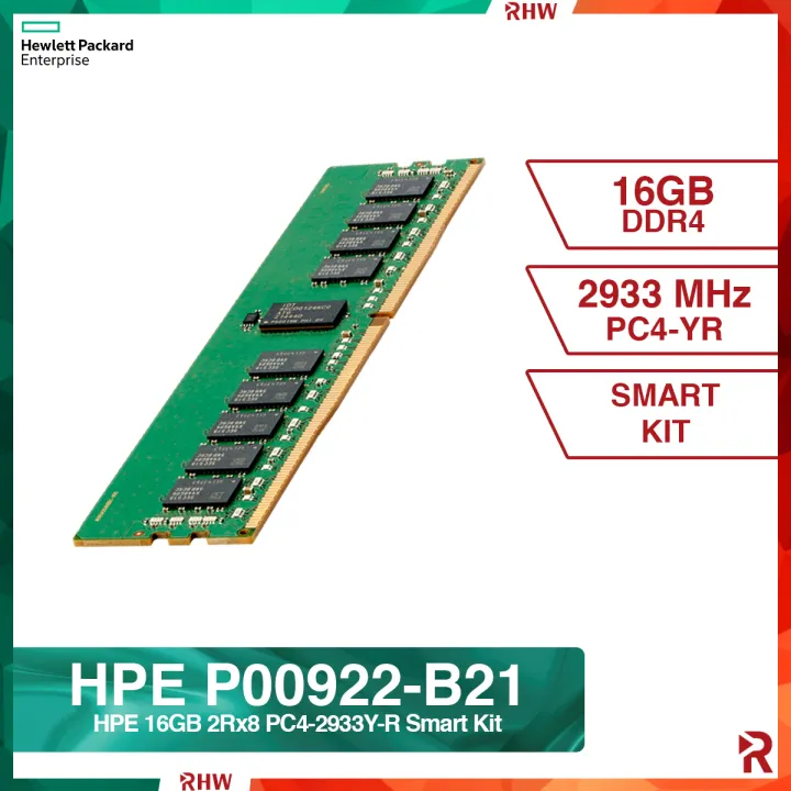 HPE RAM 16GB (1x16GB) Dual Rank x4 DDR4-2666 CAS-21-21-21 Registered Smart Memory Kit Model ...