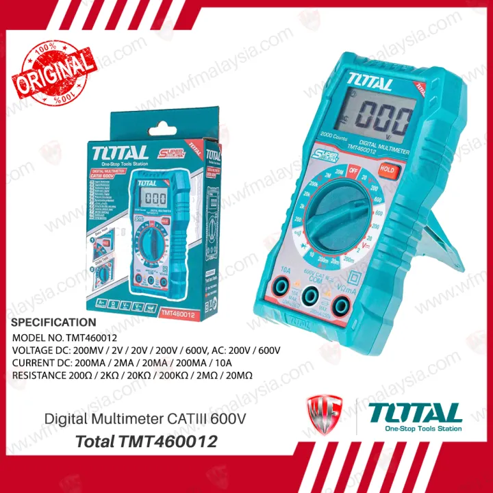 Total TMT460012 Digital Multimeter CATIII 600V | Lazada