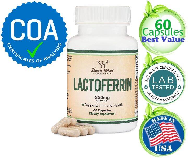Real Lactoferrin (Lactezin) Super Extract 60 Caps Enhanced Absorption ...