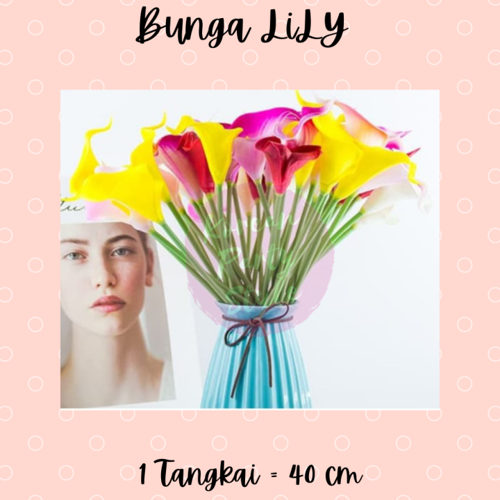 KOREAN BUNGA CALLA LILY PUTIH ARTIFICIAL IMITASI PALSUI UNTUK HIASAN ...