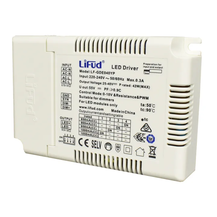 Flicker Free 40W Power LED Driver 0-10V PWM Resistance Dimmable SYNC EU ...