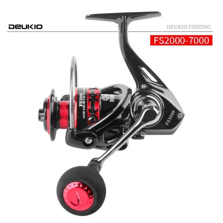 Máy câu cá kim loại DEUKIO FS2000-7000 dùng câu lure câu lăng xê mã FS ...