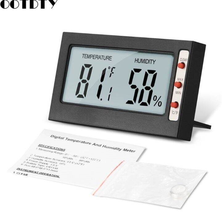 LCD Digital Hygrothermograph เครื่องวัดอุณหภูมิอิเล็กทรอนิกส์ความแม่นยำ ...