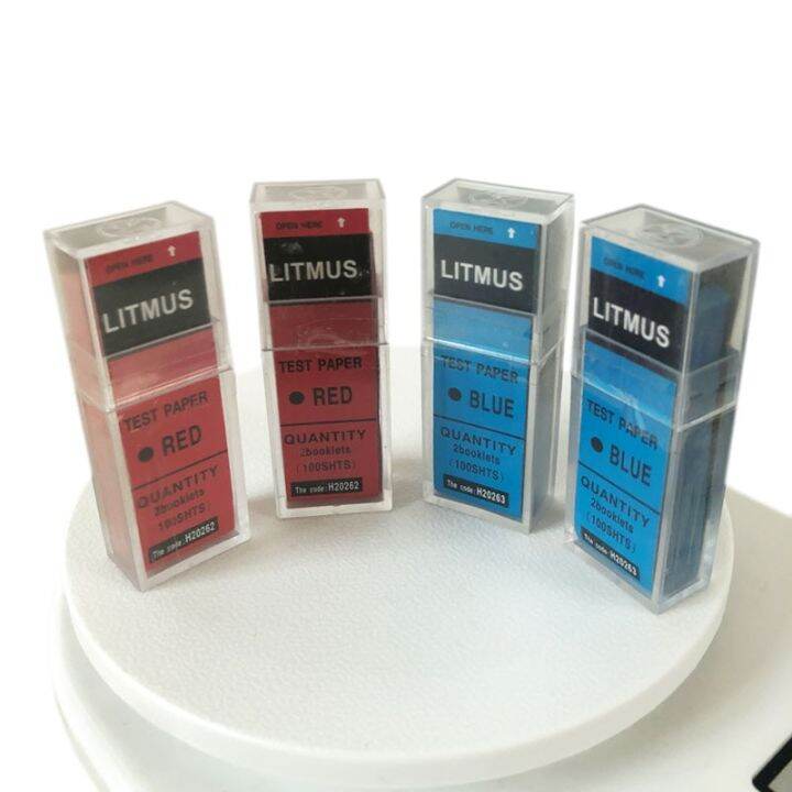 100 Strips/Box PH Test Strips Red Litmus Blue Litmus Paper Rapid ...