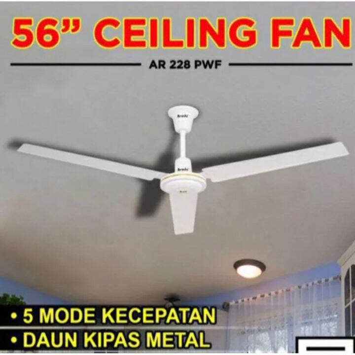 Kipas Angin Gantung Plafon 56 inch Ceiling Fan Besi Arashi | Lazada ...