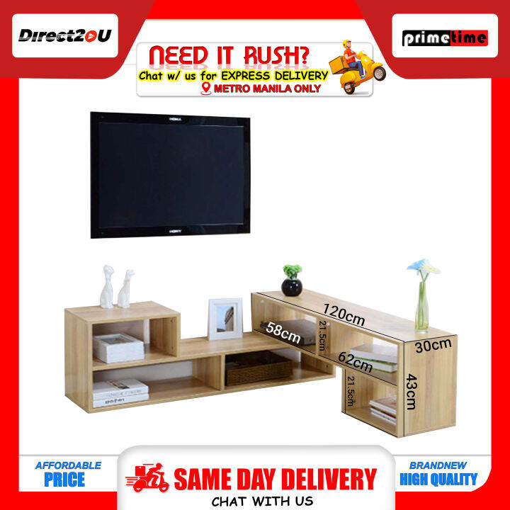 Primetime Modern Convertible TV Console Table - tv rack wood- table ...