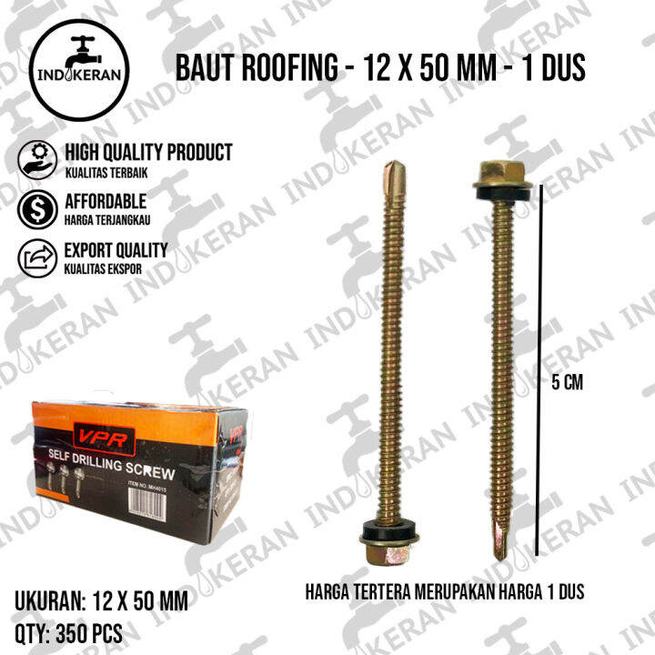 INDOKERAN - Baut Roofing - 12 x 50 MM - 1 Dus | Lazada Indonesia