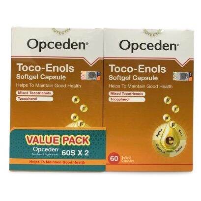[NEW PACKAGING] OPCEDEN TOCO-ENOLS SOFTGEL CAPSULE 2x60'S (EXP:09/2026 ...