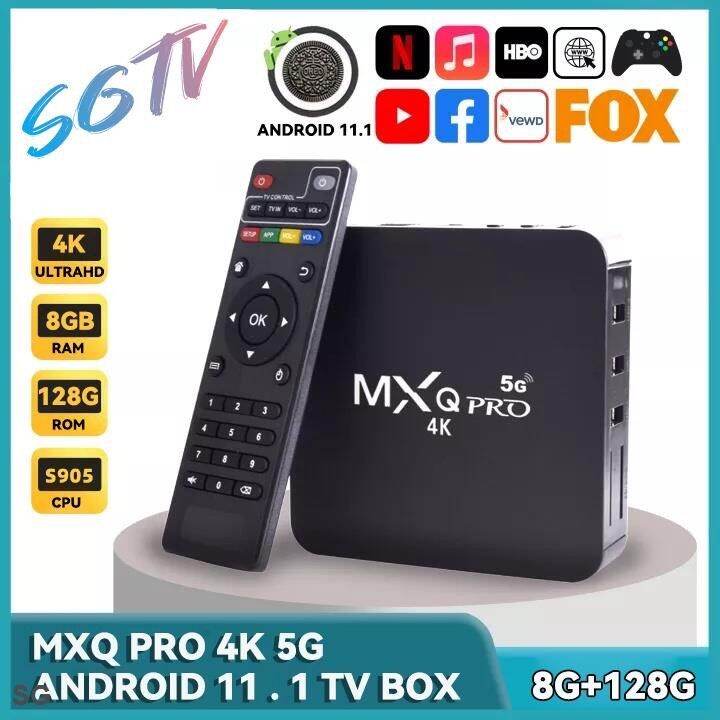 Android TV box MXQ PRO 4K Android:10.1 Đã cài sãn xem truyền hình trên 200 kênh YouTube Facebook ...