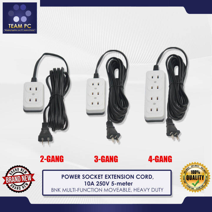 POWER SOCKET EXTENSION CORD, 10A 250V 5-meter, BNK MULTI-FUNCTION ...