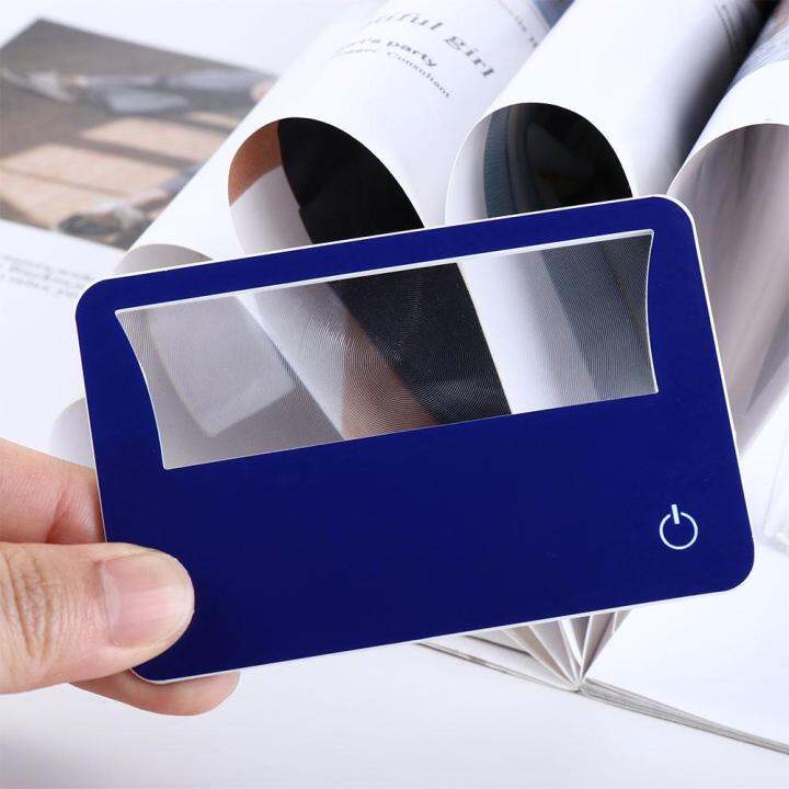 YINGGI LED Credit Card Maps Newspaper Book Loupe Lens Magnifying Glass ...