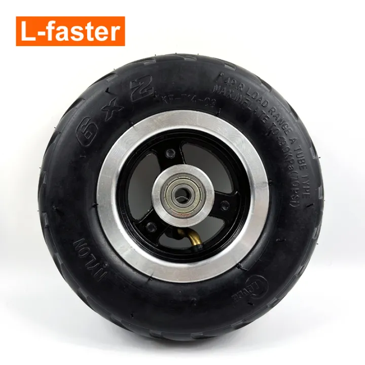 6X2 Inflation Tire Wheel Use 6 Tire Alloy Hub 160mm Pneumatic Tyre ...