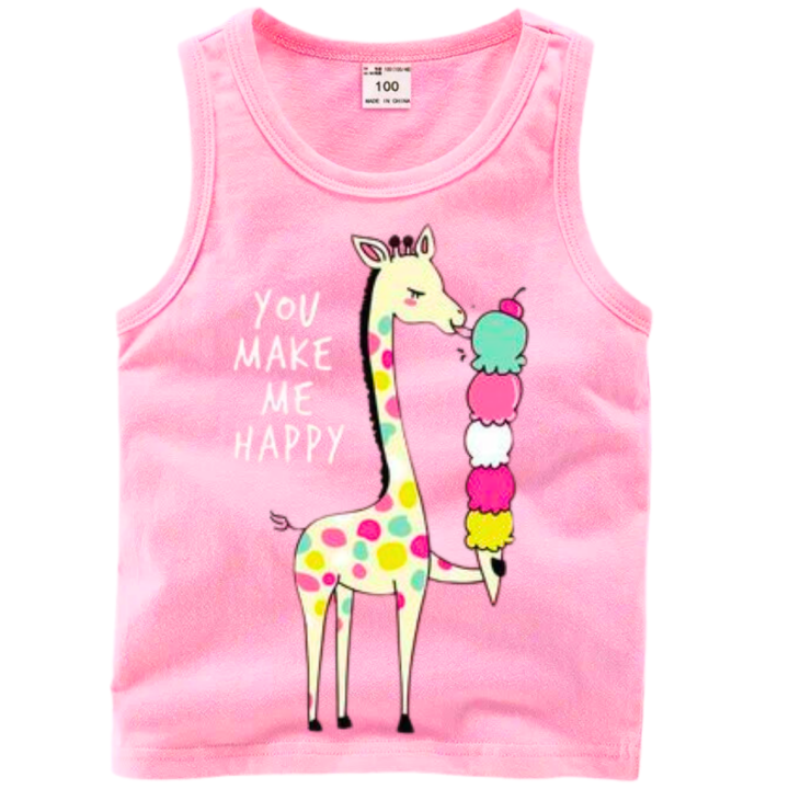 BWM 1PC Cute Animal Character Prints - Colored Sando for Kids Girl ...