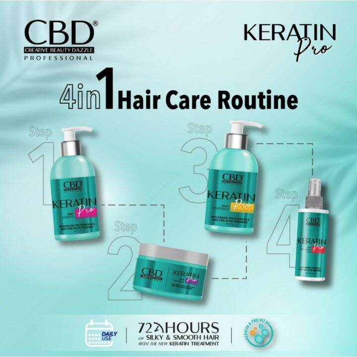 CBD KERATIN PRO Shampoo Conditioner Hair Mask Vitamin Spray | Lazada ...