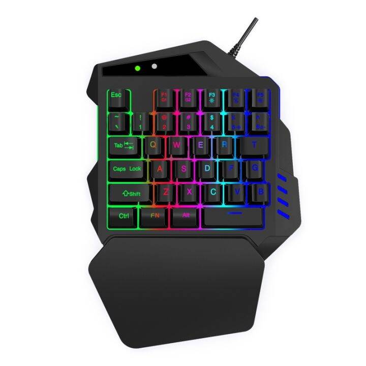 V500 35 Keys RGB Left Hand Gaming Keyboard Analog Controller Input One ...