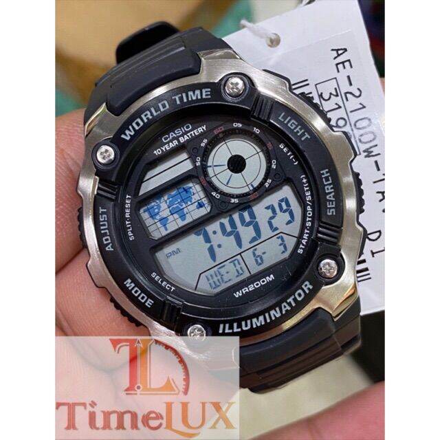 Casio Dual Time Ae-2100W-1A | Lazada PH
