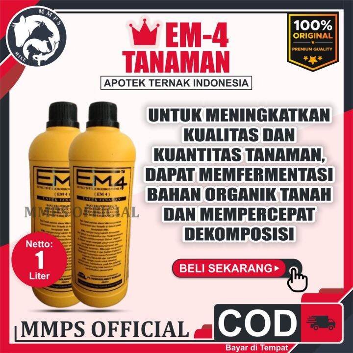 EM4 MIKRO ORGANISME PERTANIAN PUPUK ORGANIK CAIR TANAMAN 1 LITER - EM4 ...
